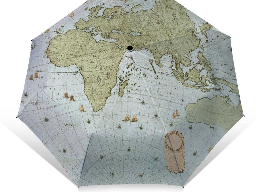 Buy Folding umbrella: Wandkaart van de wereld door Joan Blaeu, Het ...